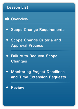 Overview (current) Scope Change Requirements, Scope Change Criteria and ...