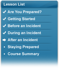 Lesson list showing 7 lessons: Are You Prepared? (completed), Getting ...