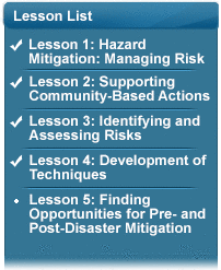 Lesson List: Lesson 1: Hazard Mitigation: Managing Risk (with a ...