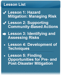 Lesson List: Lesson 1: Hazard Mitigation: Managing Risk (with a ...