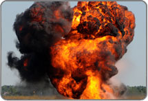 Explosion with fireball