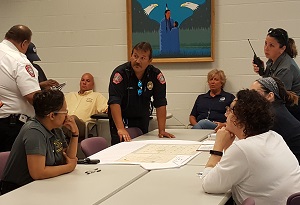 Tribal members in a meeting