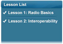 IS0951 Lesson List - Lesson 1: Radio Basics (checked); Lesson 2 ...
